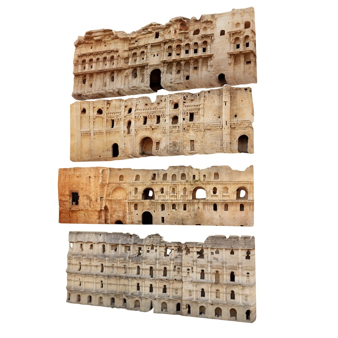 Ancient Walls Architecture Pack 4 3D Model - TurboSquid 2131959