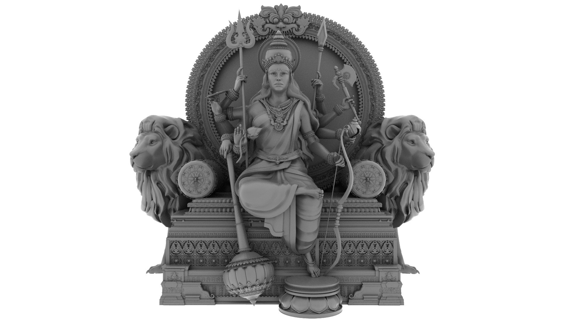 3d God Durga Devi 3d Model Model Turbosquid 1761306