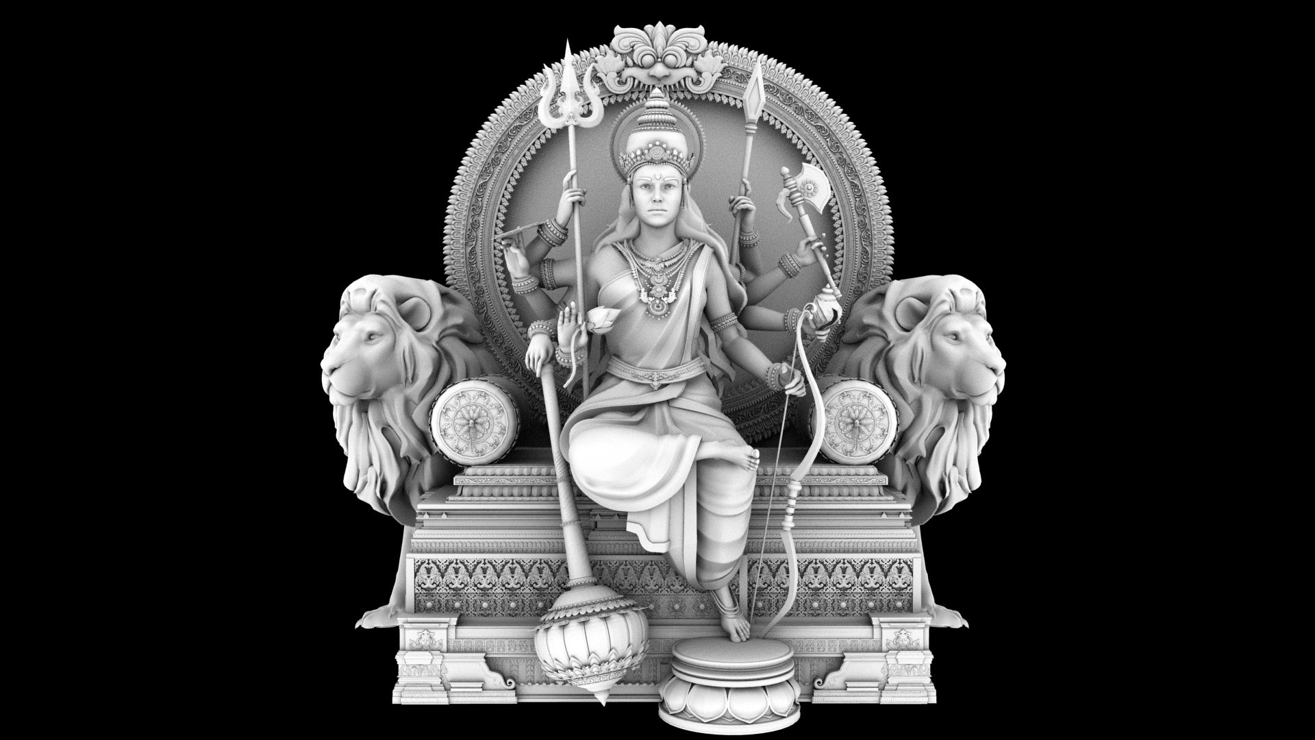 3D God Durga Devi 3d Model Model - TurboSquid 1761306