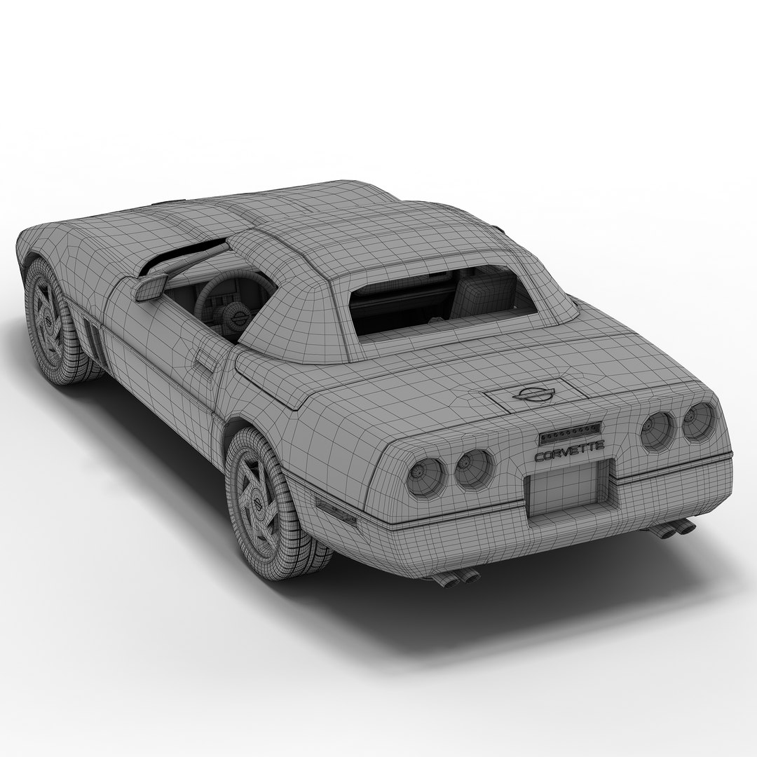 Chevrolet Corvette C4 Convertible 3d Obj