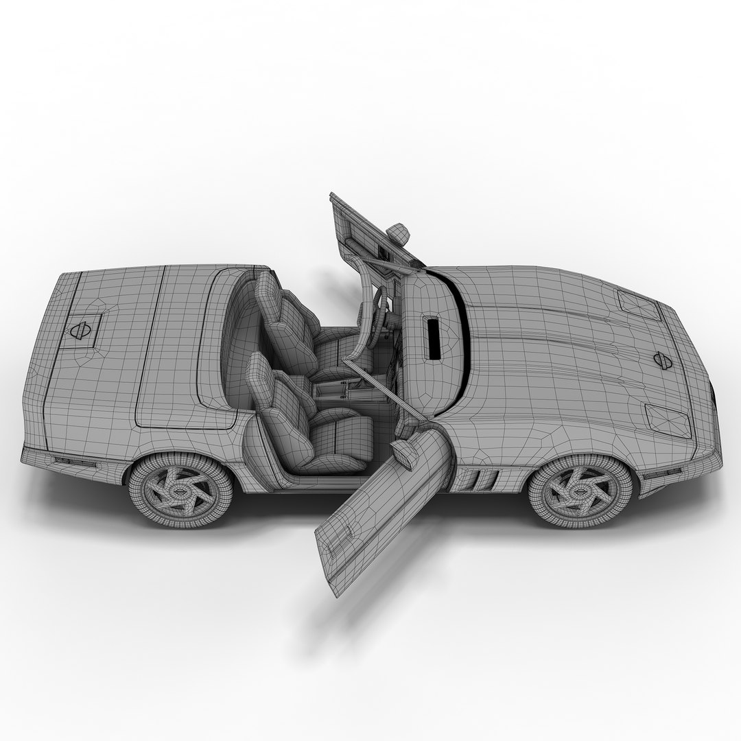 Chevrolet Corvette C4 Convertible 3d Obj