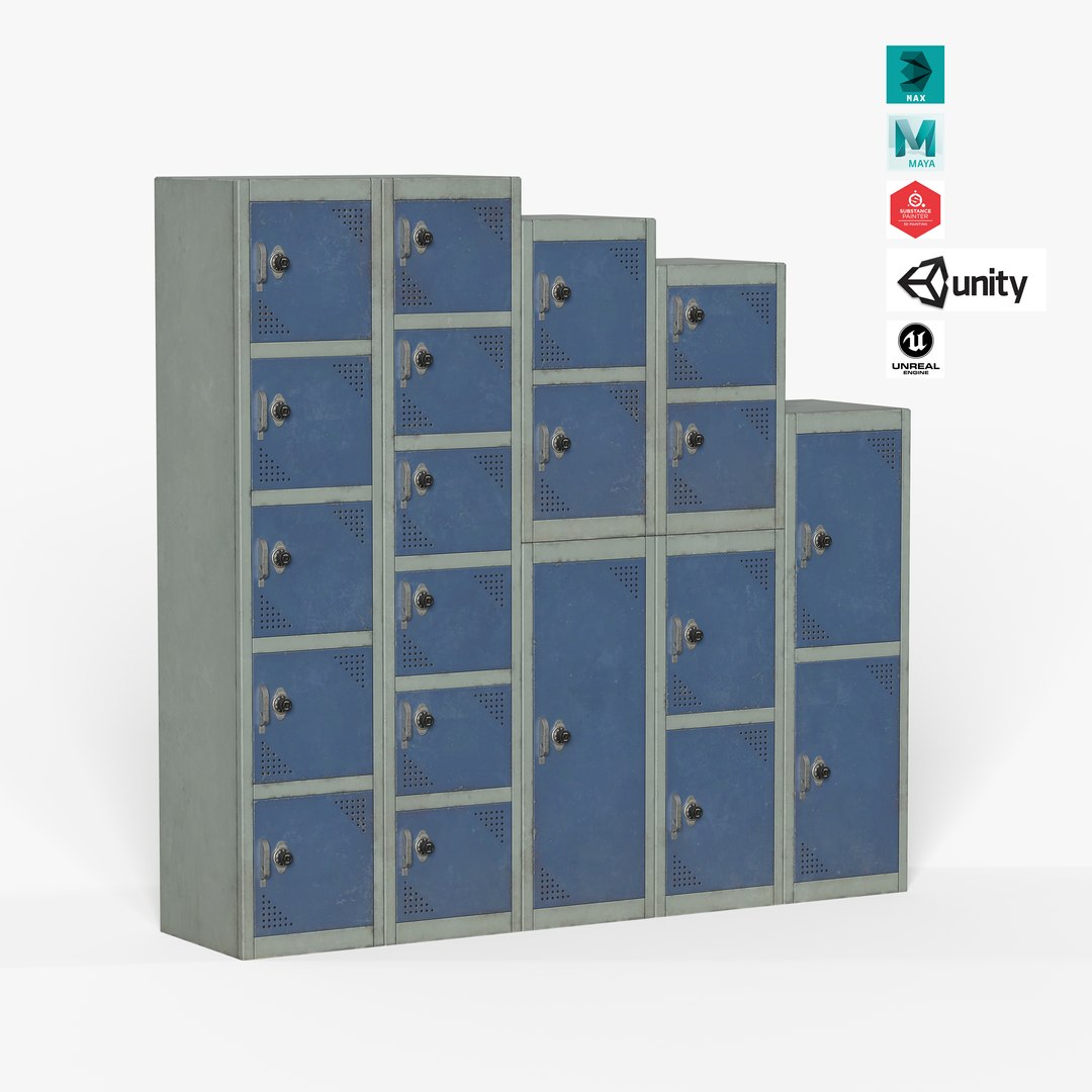 Cabinet Locker 3D Model - TurboSquid 2185033