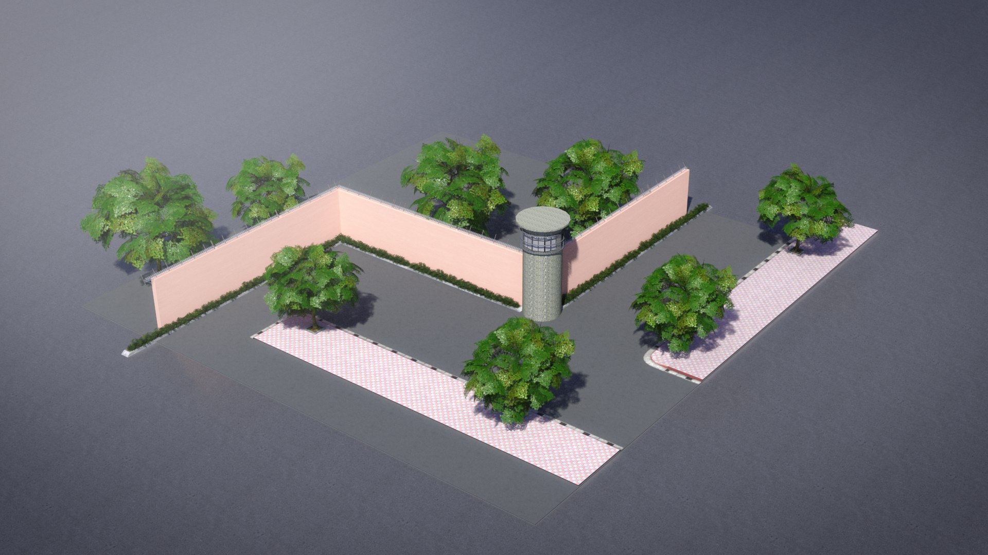 Tw Jail Wall 3D Model - TurboSquid 2336095