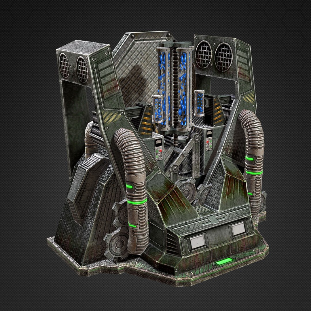 3d max low-poly craft machine
