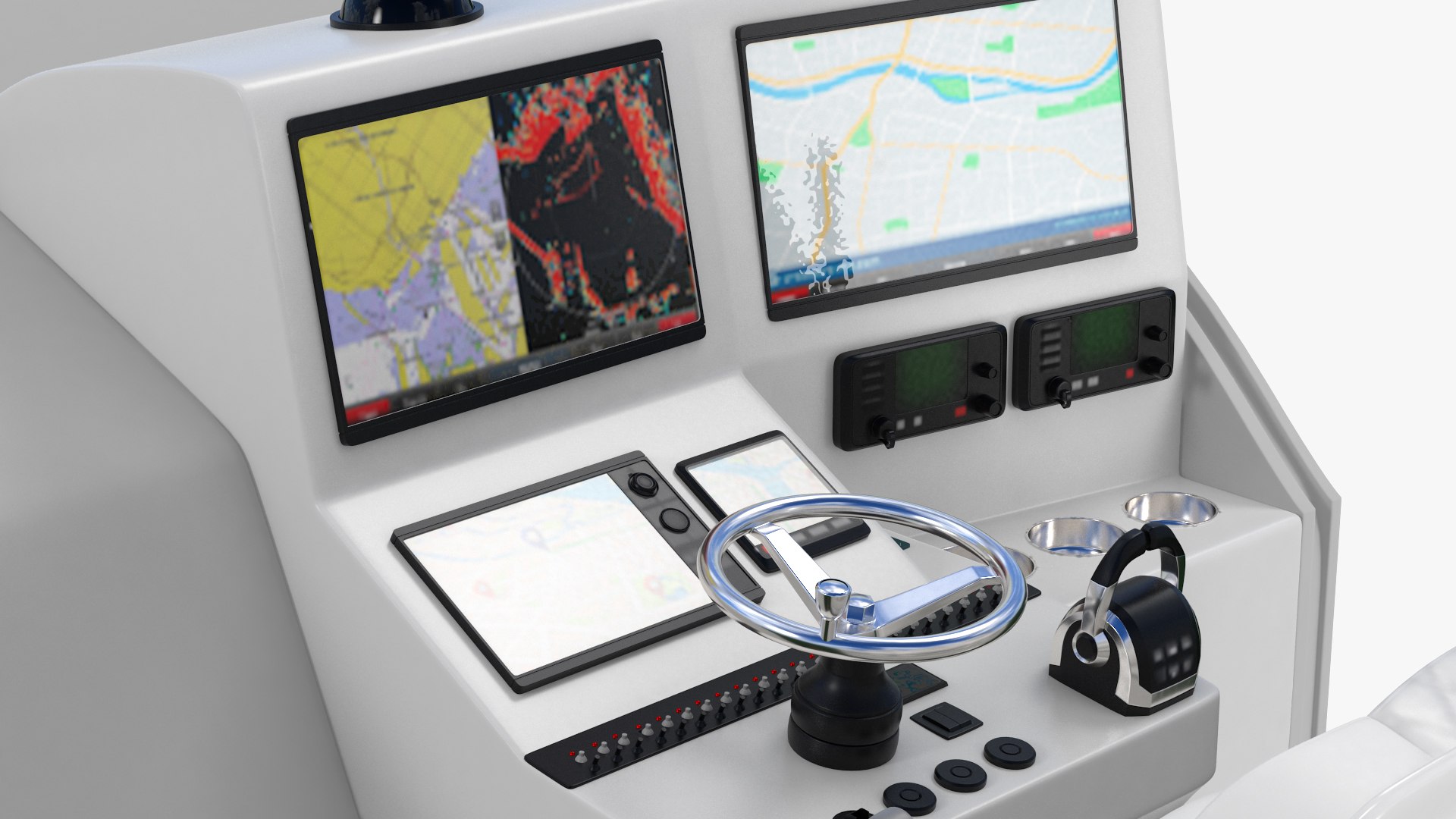 Motor Boat Control Panel 3D Model - TurboSquid 1574346