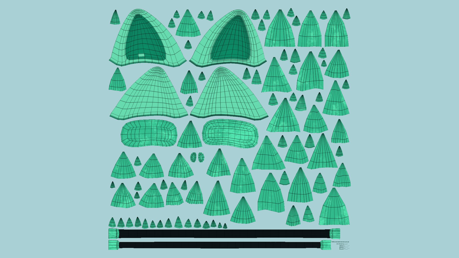 Furry Ears Tiara A07 Green - Headband Character Design 3D model ...