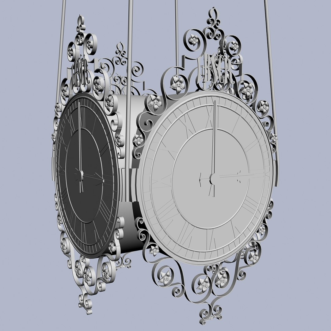 3ds Victorian Clock Brighton Railway Station