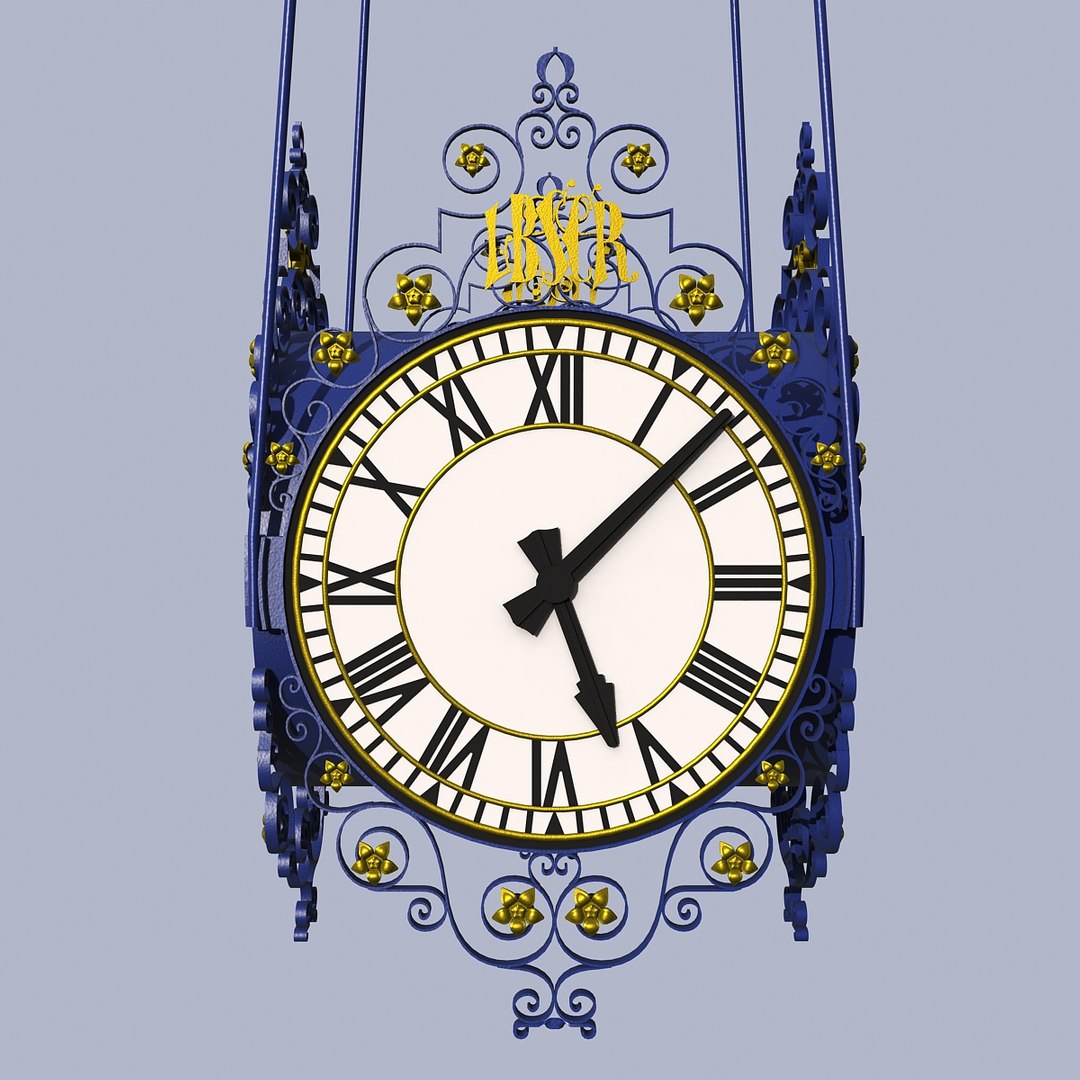 3ds Victorian Clock Brighton Railway Station