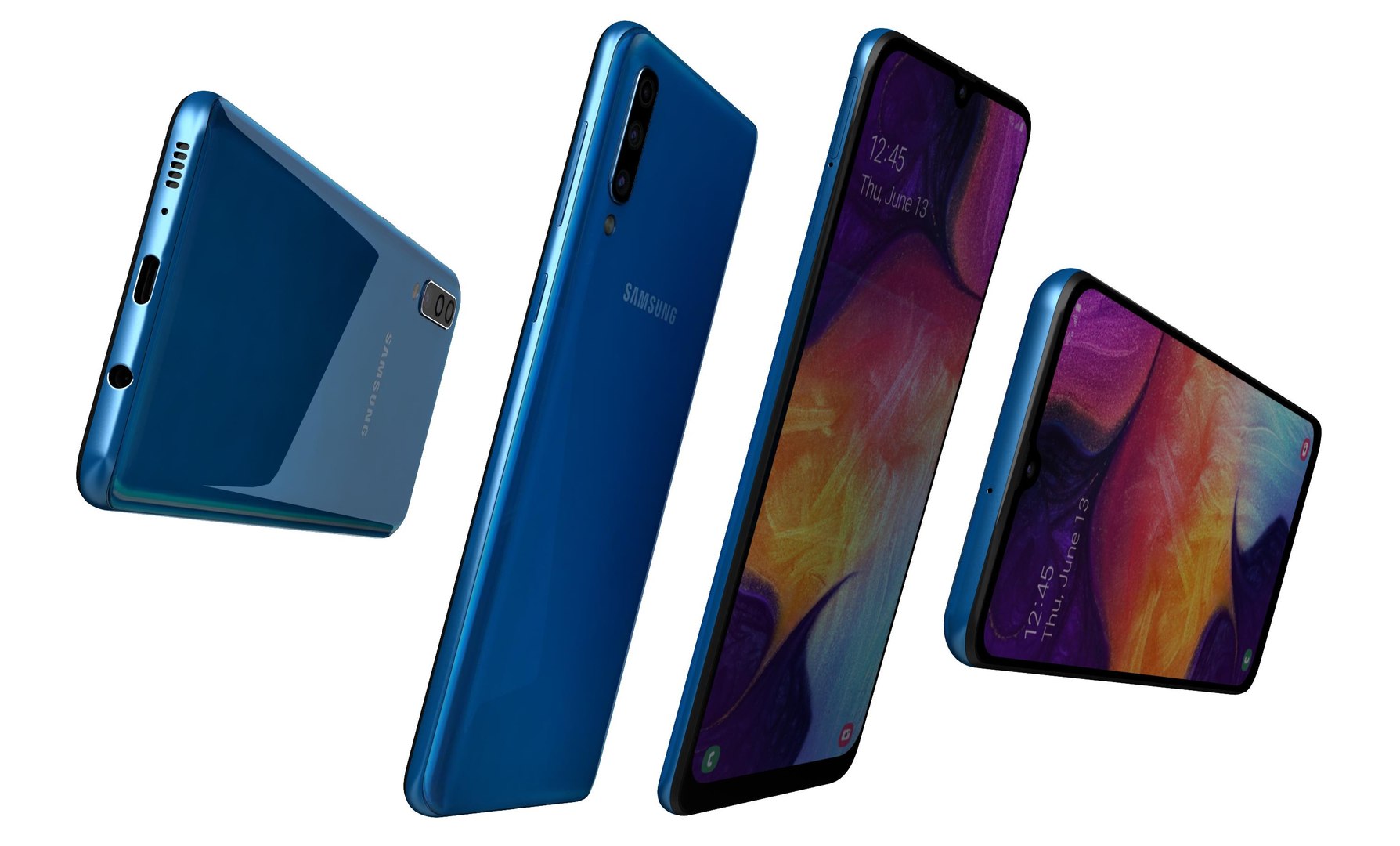 3D Samsung Galaxy A50 Blue - TurboSquid 2073188
