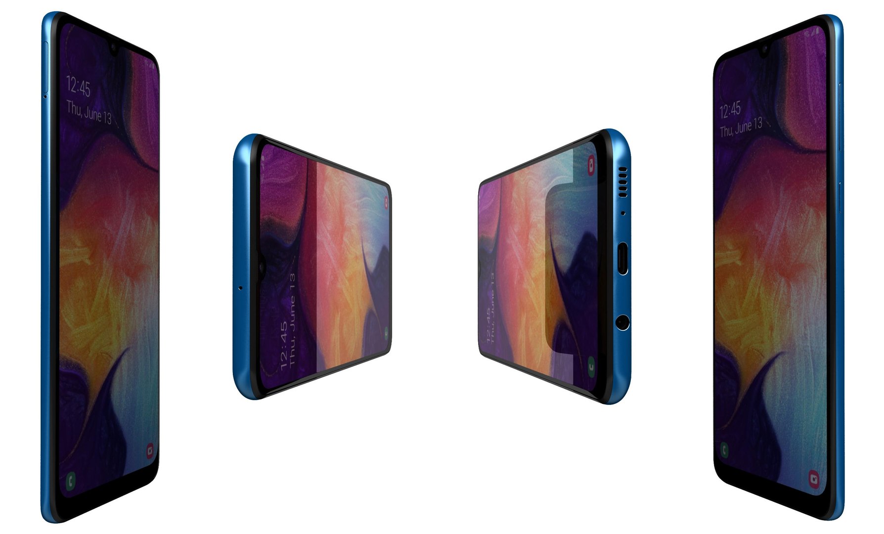 3D Samsung Galaxy A50 Blue - TurboSquid 2073188