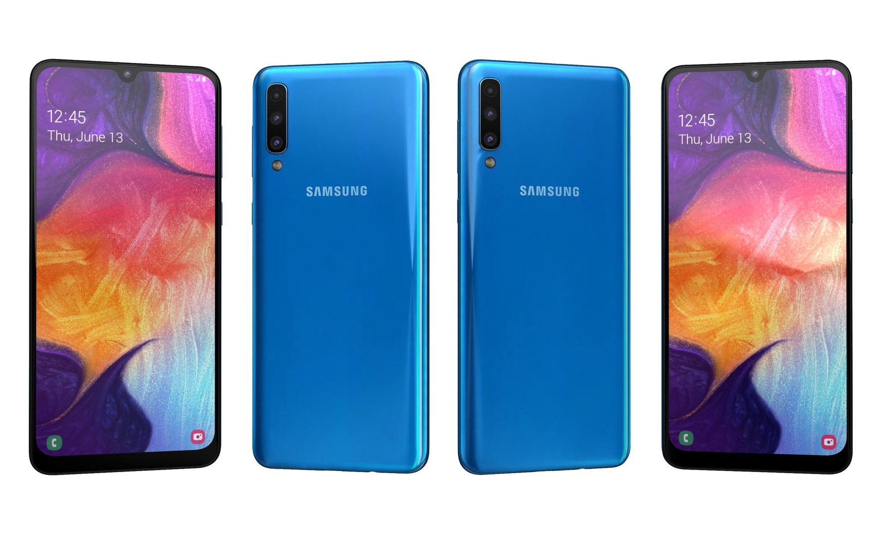 3D Samsung Galaxy A50 Blue - TurboSquid 2073188