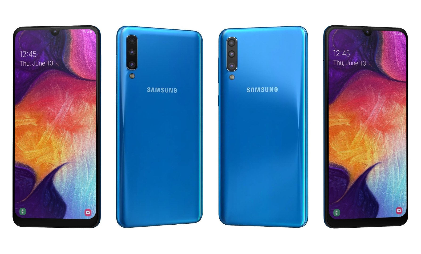 3D Samsung Galaxy A50 Blue - TurboSquid 2073188