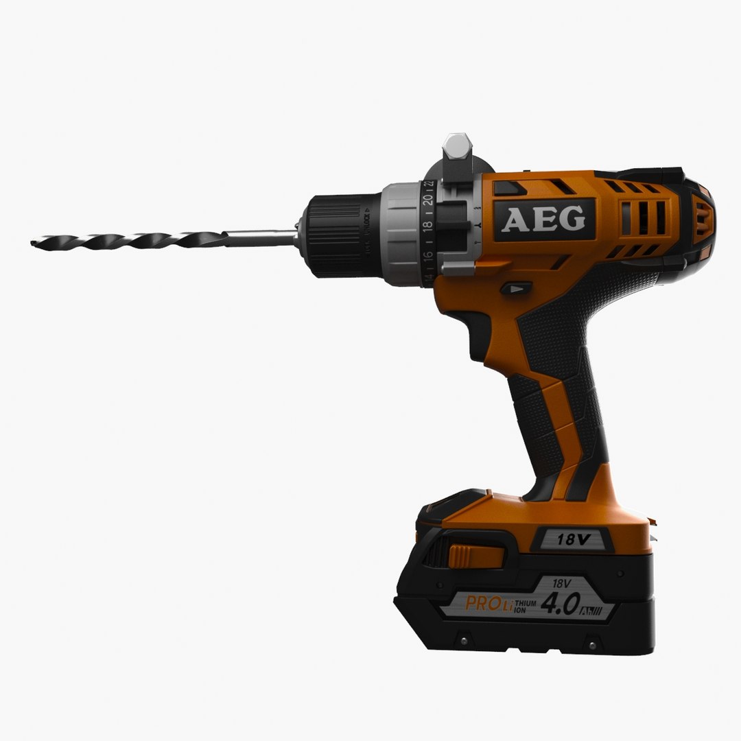 3d Model Screwdriver Aeg Bs 18c
