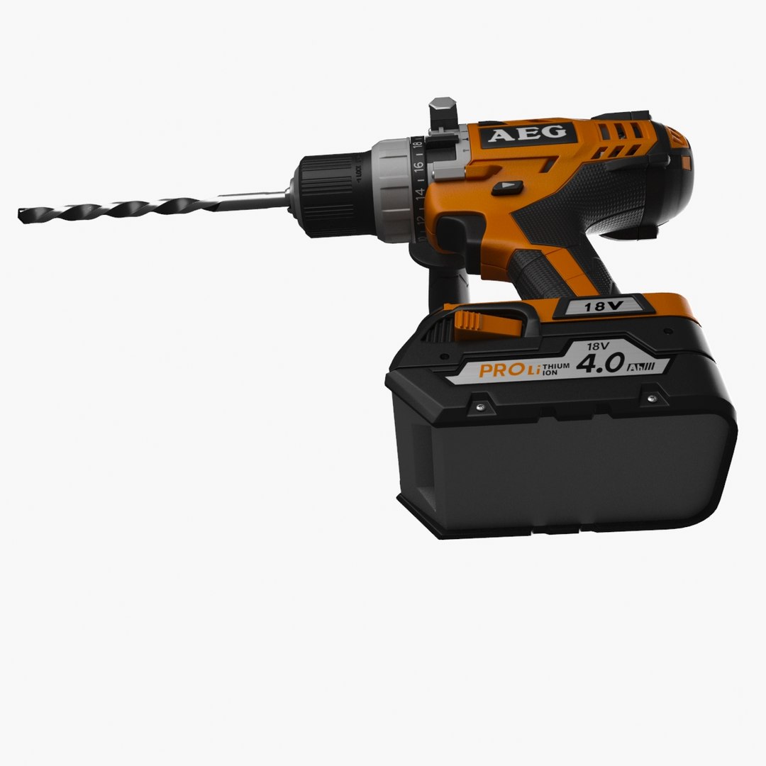 3d Model Screwdriver Aeg Bs 18c
