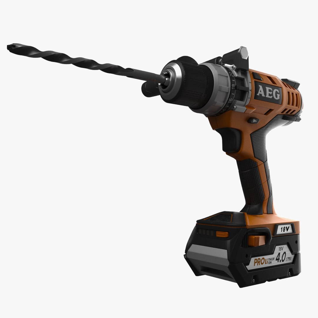 3d Model Screwdriver Aeg Bs 18c