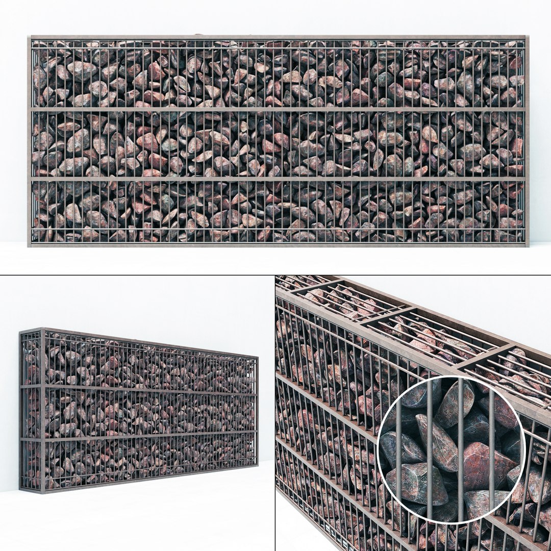 Gabion 3D model - TurboSquid 1480675