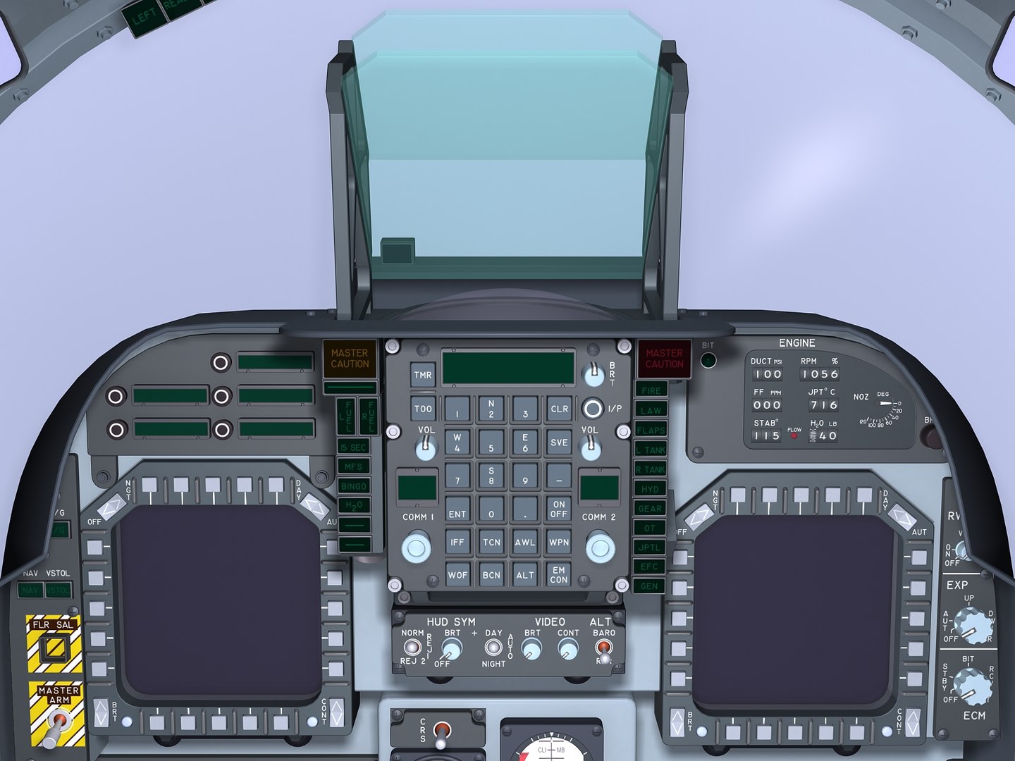 3ds Av-8b Harrier Cockpit