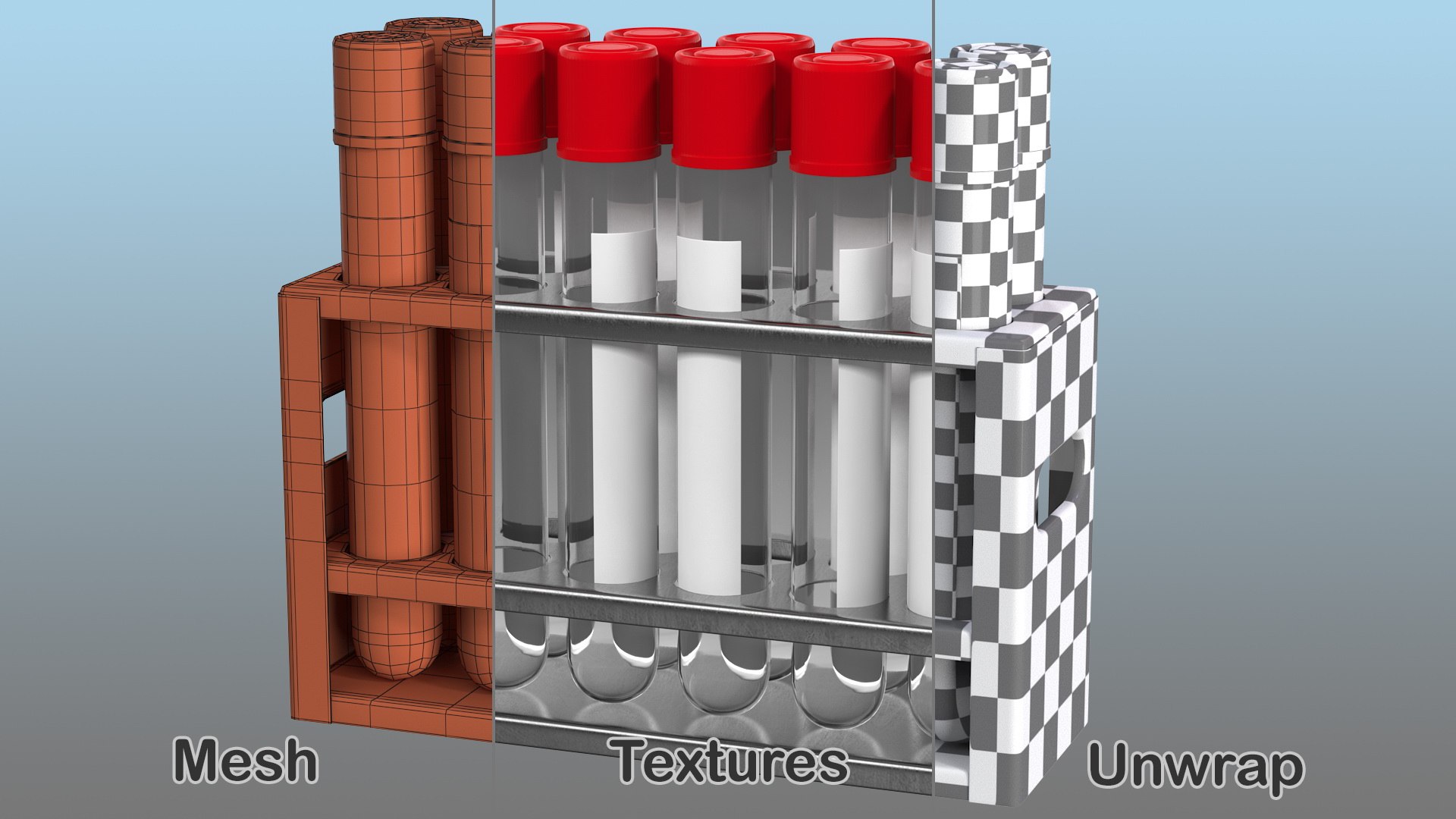 Free steel test tube rack model - TurboSquid 1557642