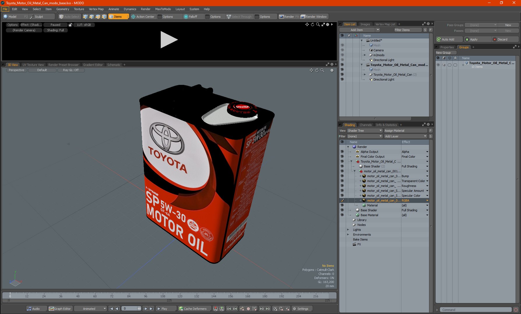 Toyota Motor Oil Metal Can 3D model - TurboSquid 1943481