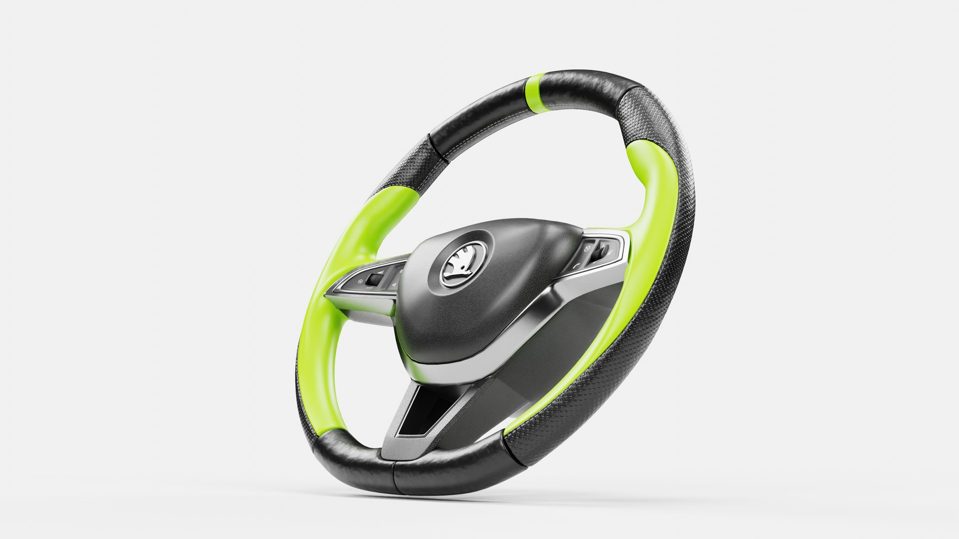 Lamon Green Cover Steering Wheel 3D Model - TurboSquid 2191014