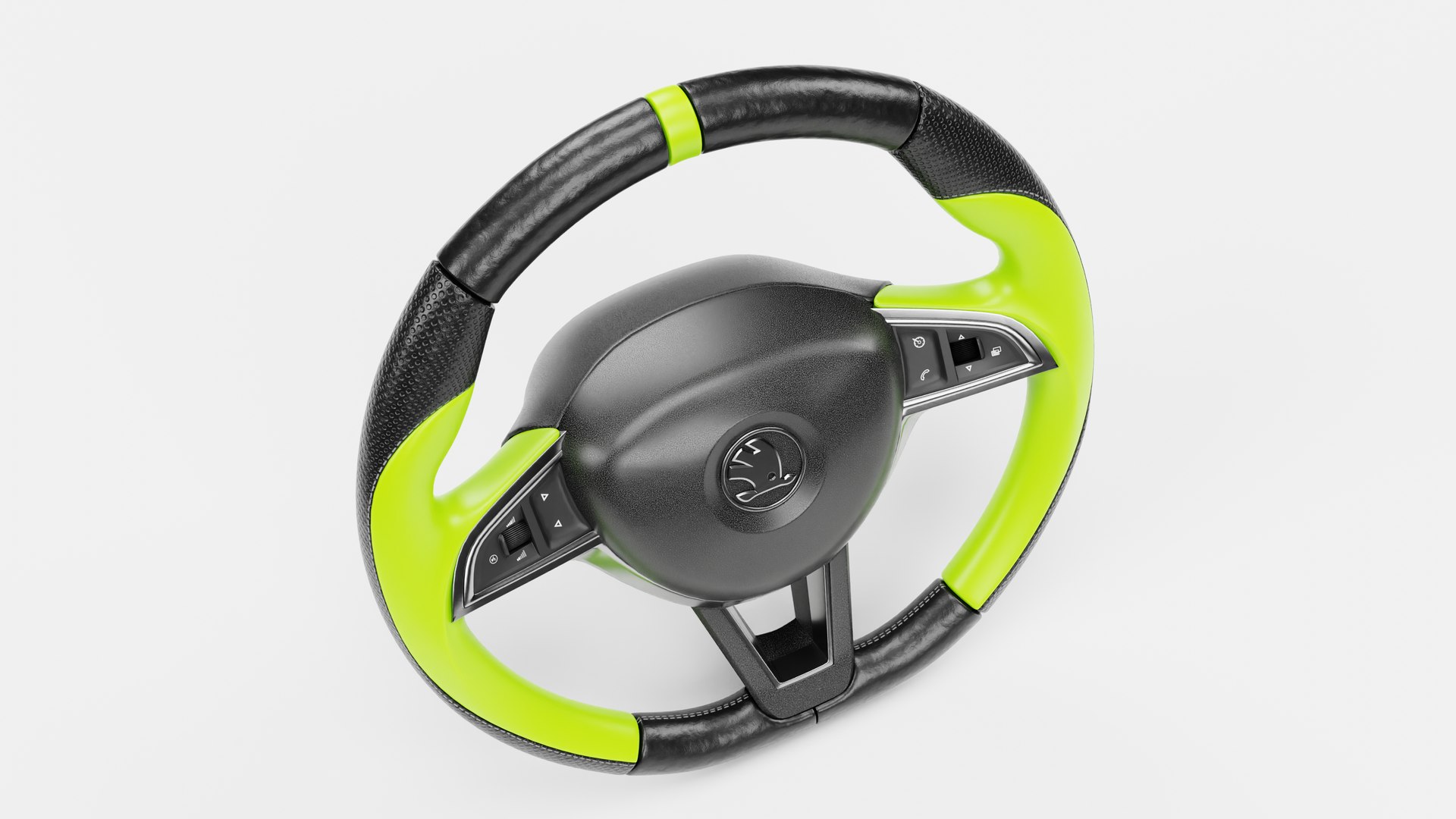 Lamon Green Cover Steering Wheel 3D Model - TurboSquid 2191014