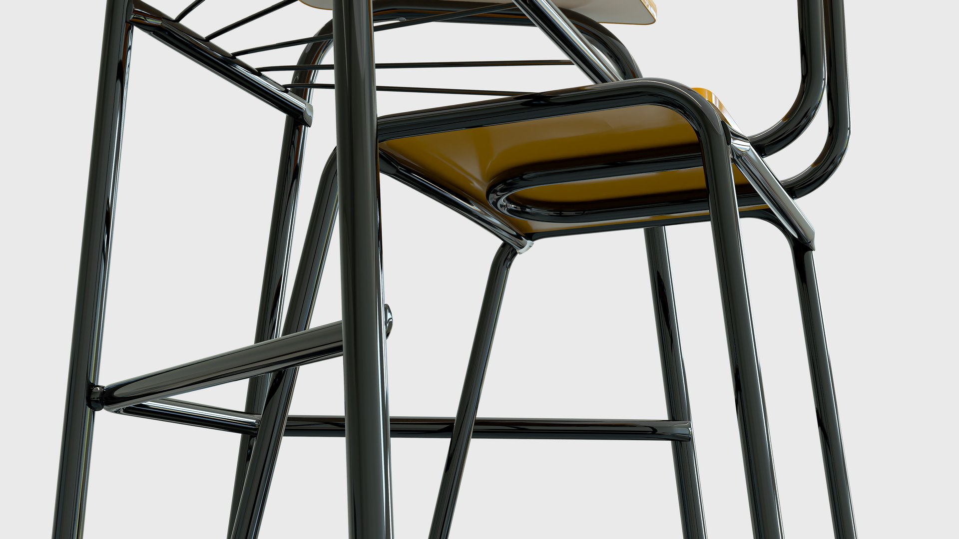 3D Model Colorful Hexagon School Table And Chair For Children In The ...