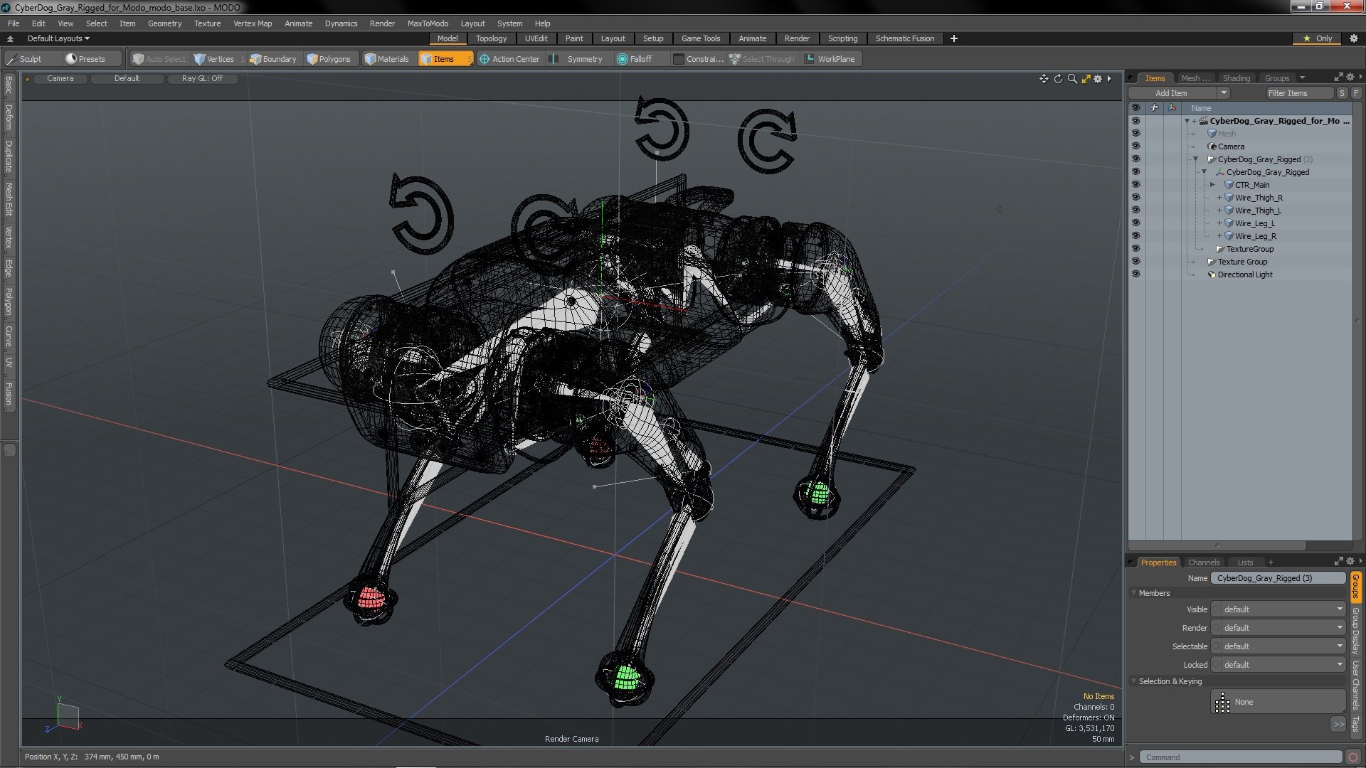 3D Model CyberDog Gray Rigged For Modo - TurboSquid 1944866