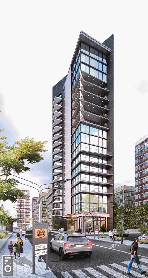 3D High-rise Building - TurboSquid 2168673