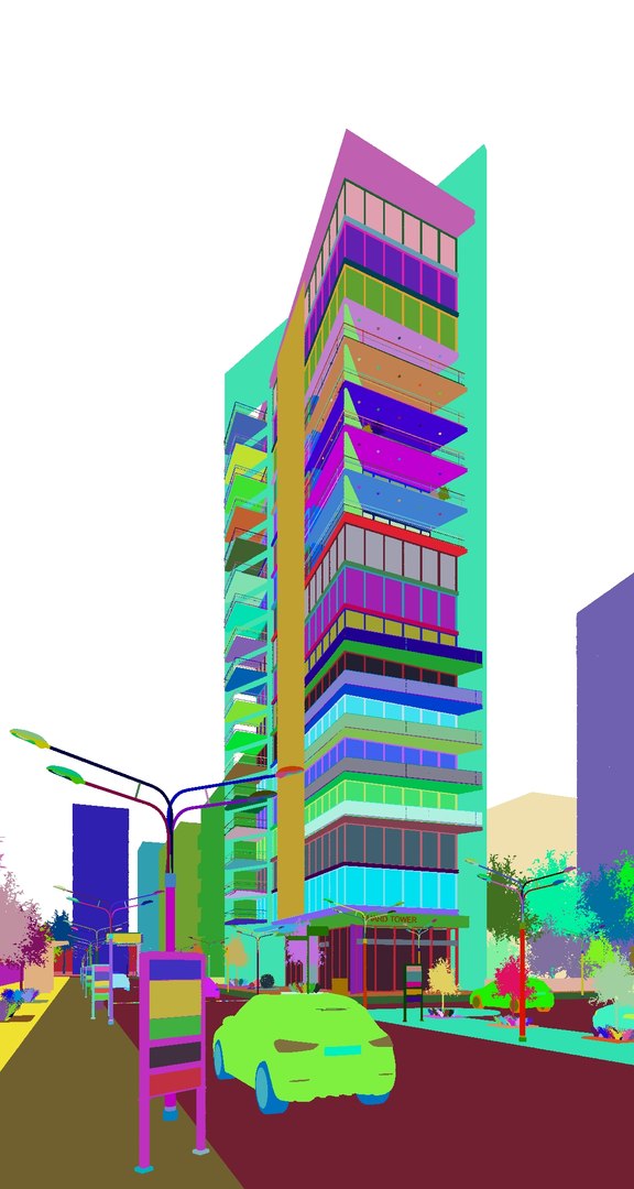 3D High-rise Building - TurboSquid 2168673
