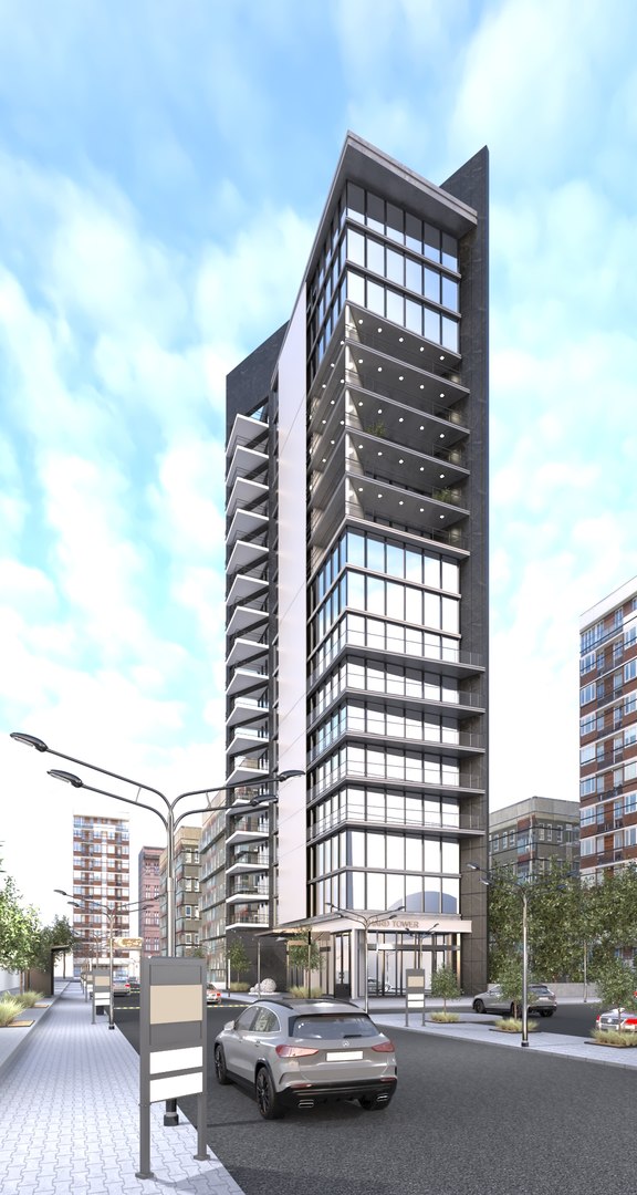 3D High-rise building - TurboSquid 2168673