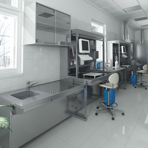 big hd anatomy laboratory equipment 3d model