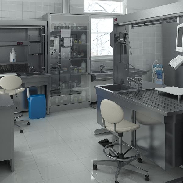 big hd anatomy laboratory equipment 3d model