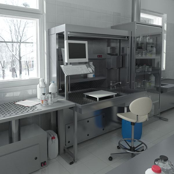 big hd anatomy laboratory equipment 3d model