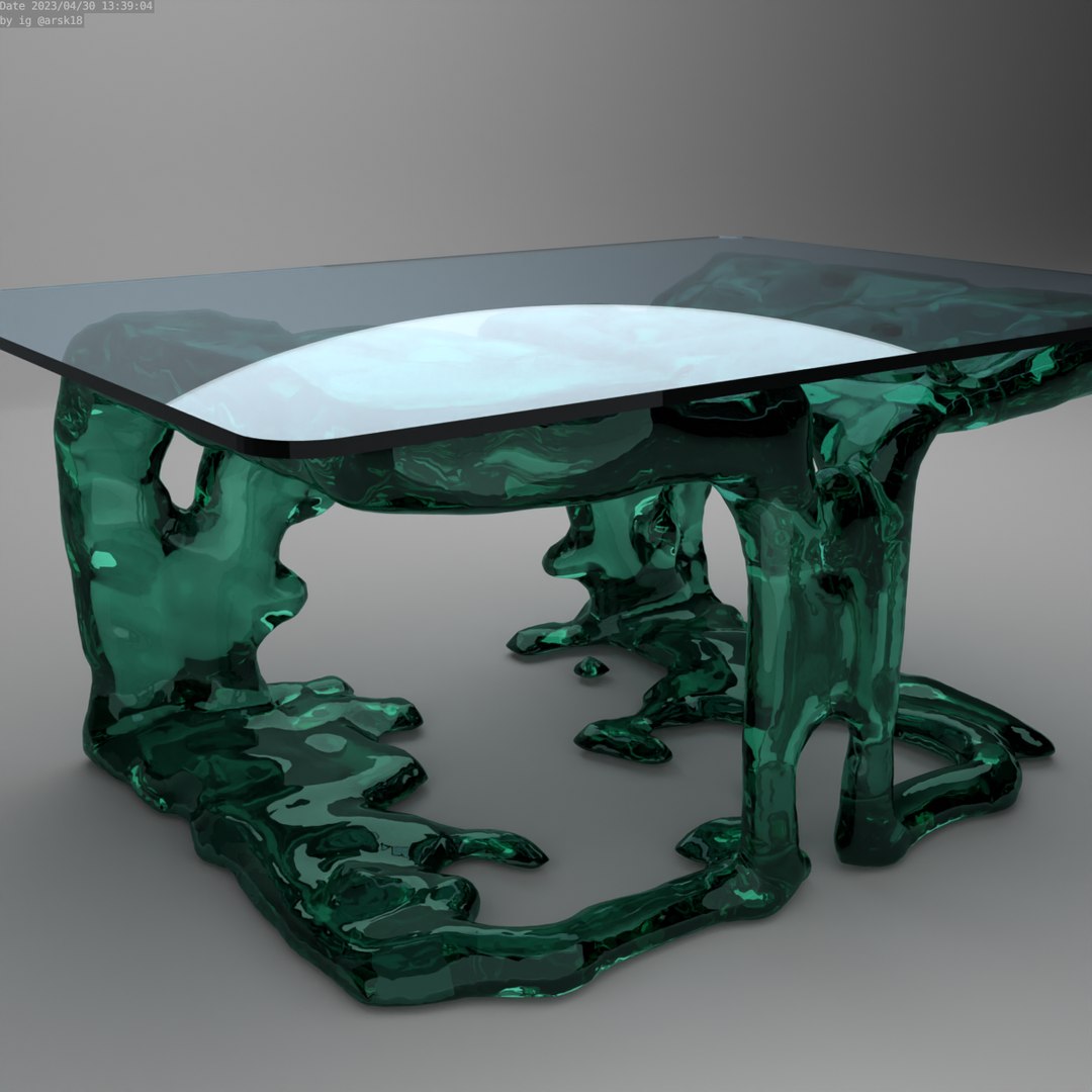 Fluid Table Coffee Table Concept 3D model - TurboSquid 2064516