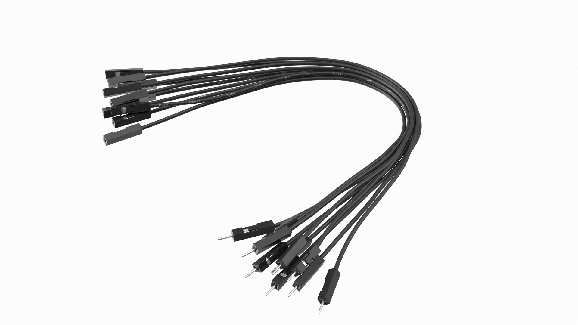 Jumper Wires Bented Black 3D Model - TurboSquid 1908070