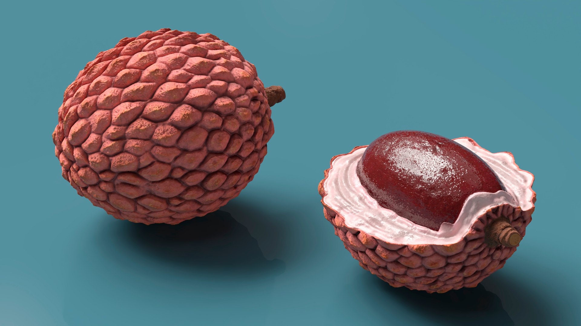 Lychee Fruit Pink 3D Model - TurboSquid 2256055