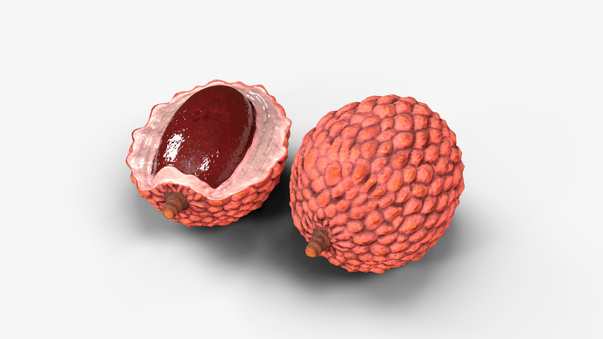 Lychee Fruit Pink 3D Model - TurboSquid 2256055