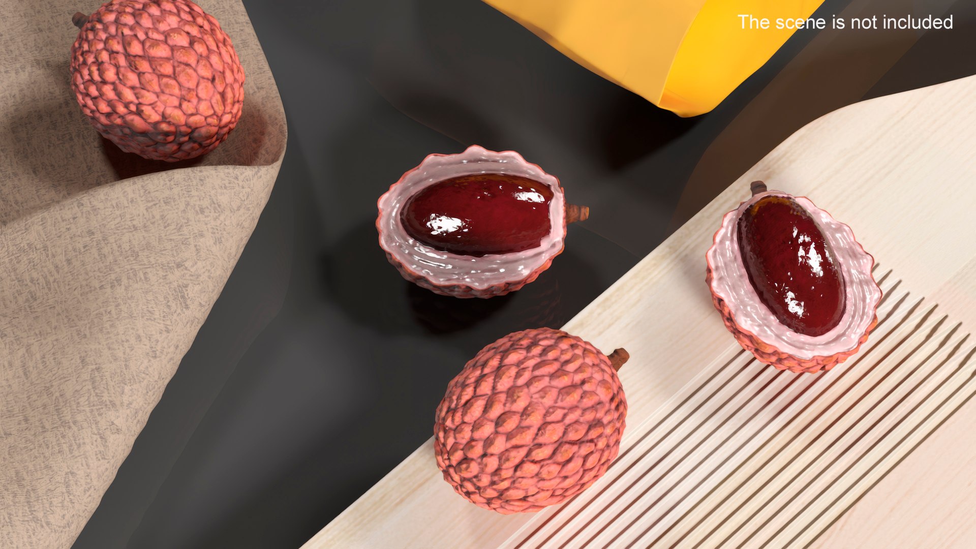 Lychee Fruit Pink 3D Model - TurboSquid 2256055