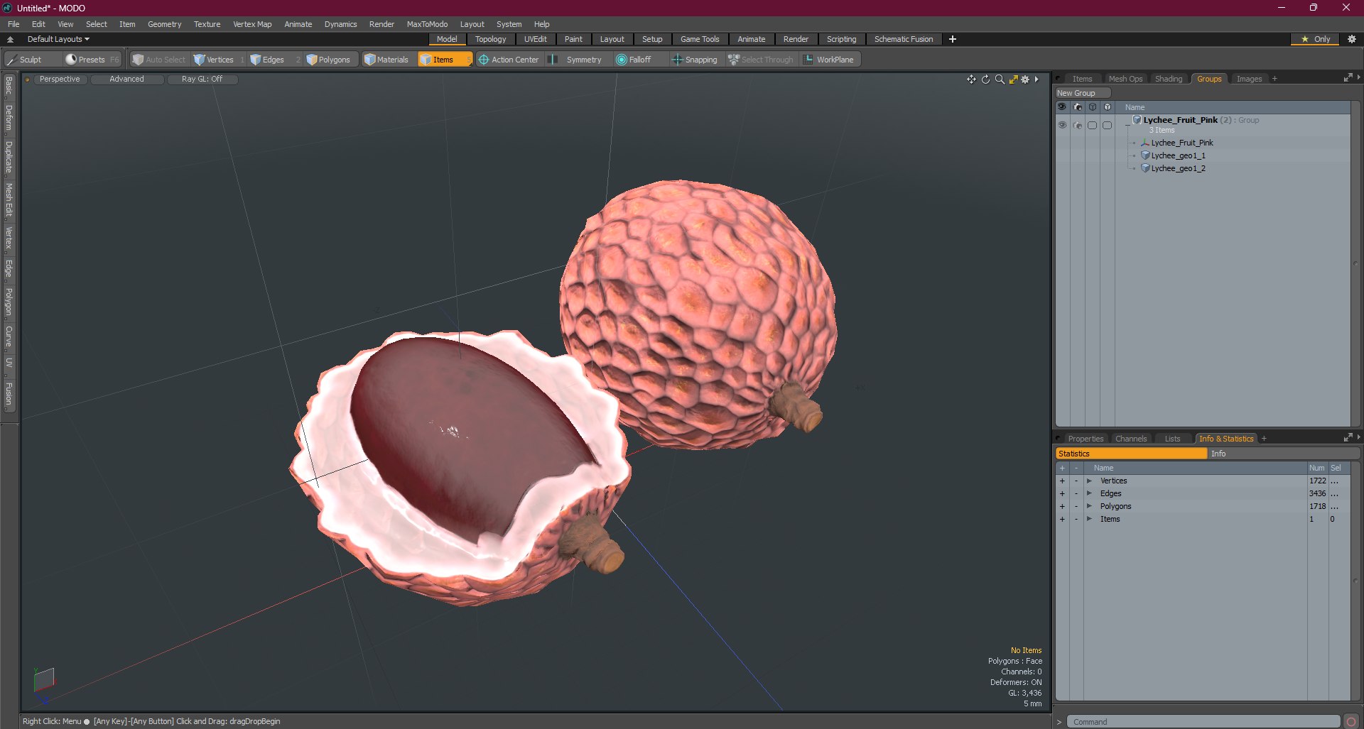 Lychee Fruit Pink 3D Model - TurboSquid 2256055