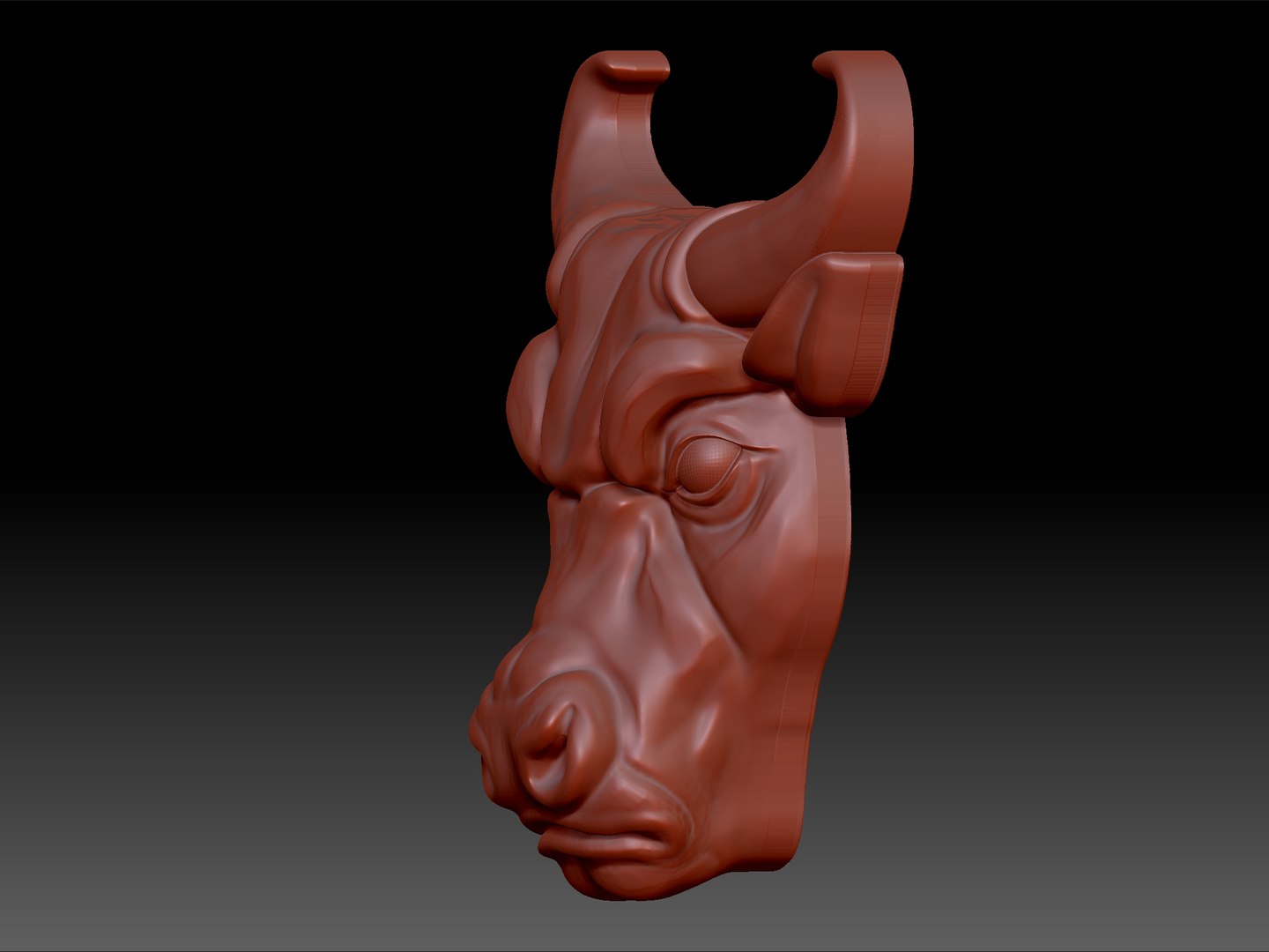 Bull Head Model - TurboSquid 1886375