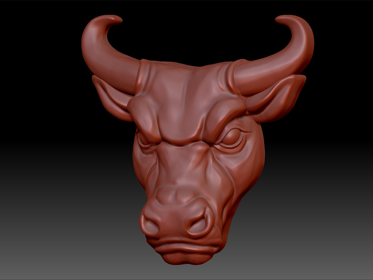 Bull Head Model - TurboSquid 1886375