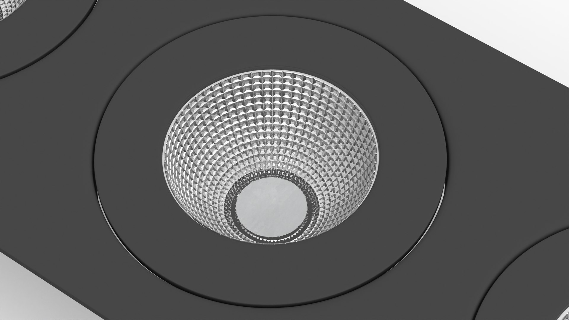 3D Modular Recessed Rectangle 3 Light Luminaire Black - TurboSquid 2075480