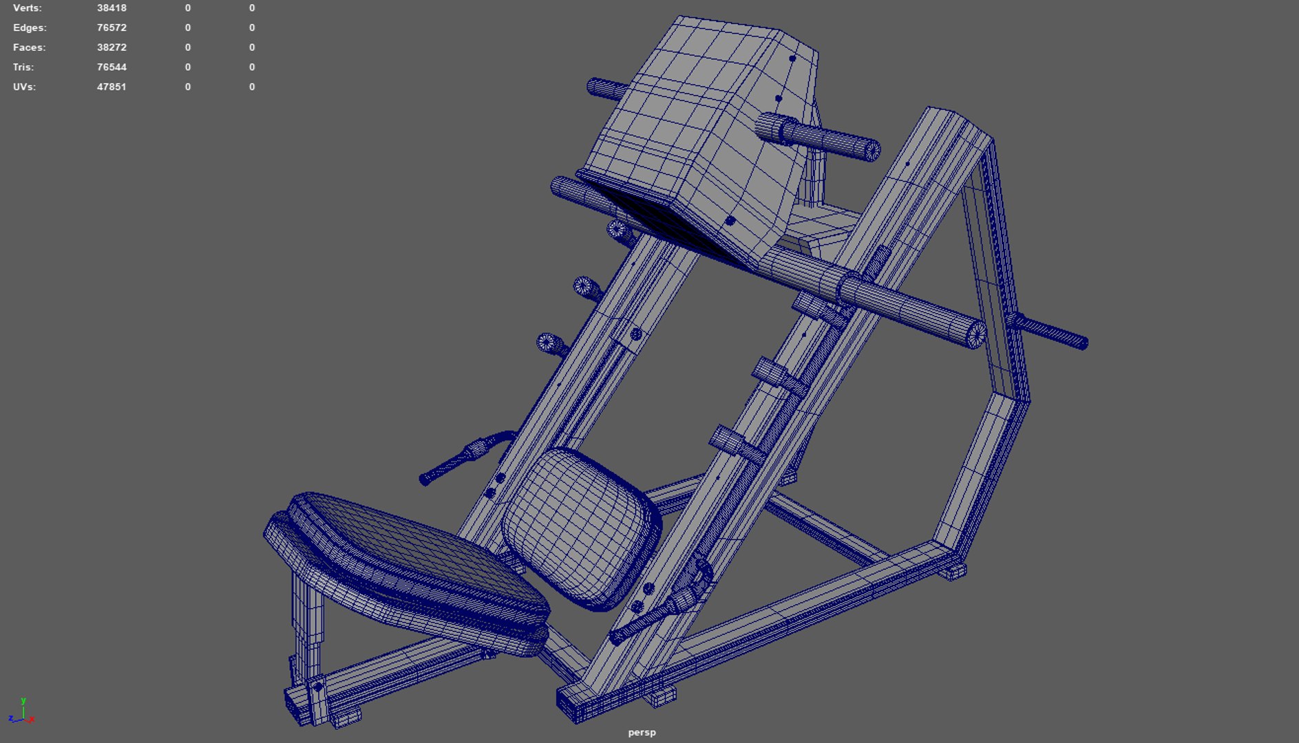 Low Poly Leg Press 3D Model - TurboSquid 2036799