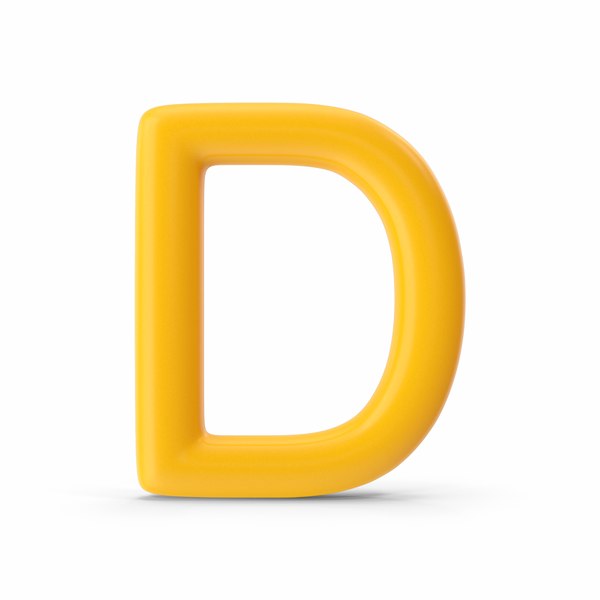 3D Letter D Orange - TurboSquid 1865761