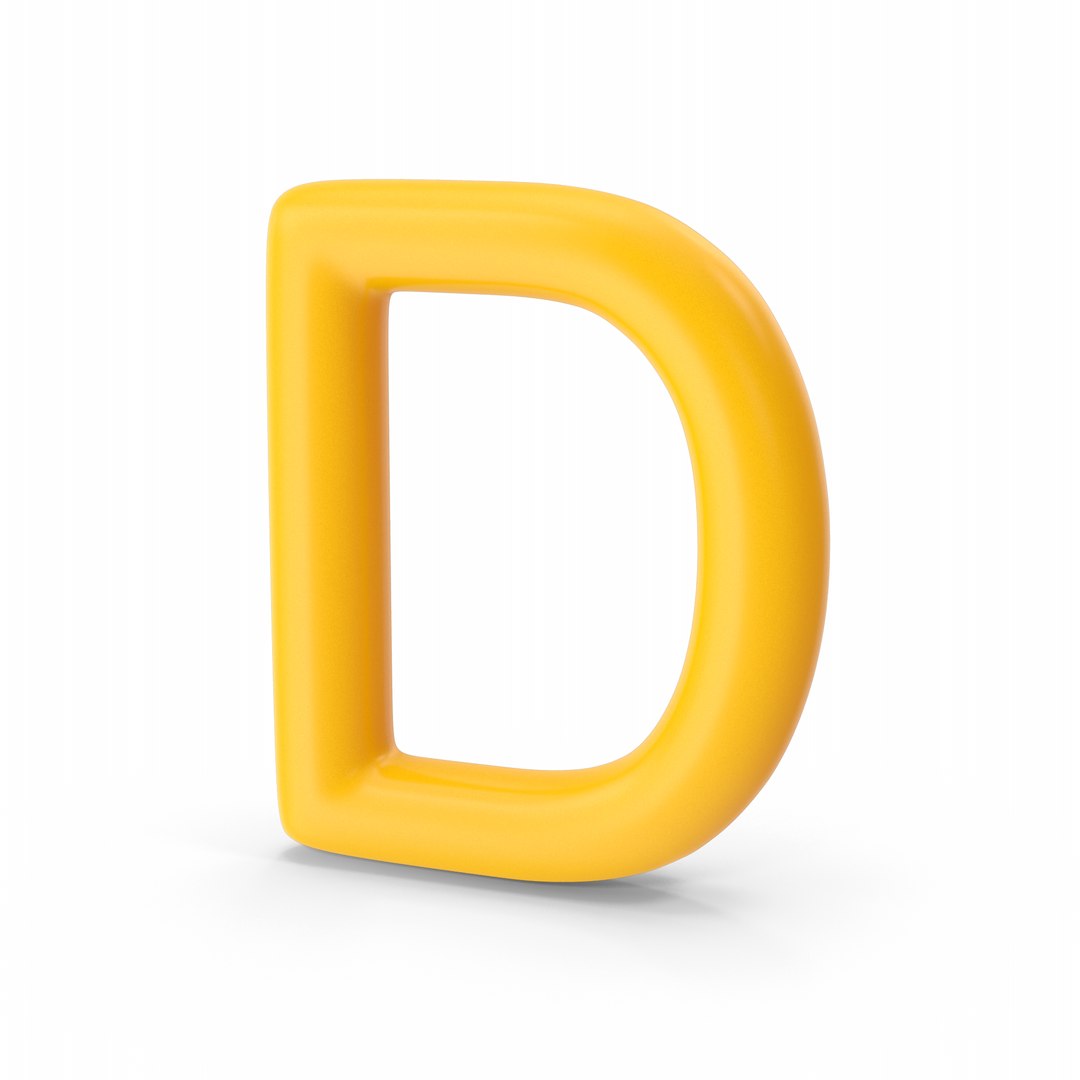 3D Letter D Orange - TurboSquid 1865761