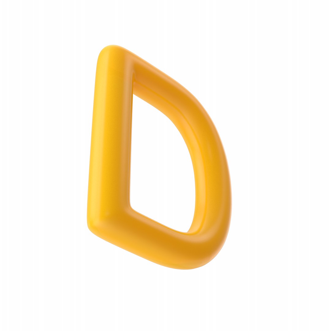 3D Letter D Orange - TurboSquid 1865761