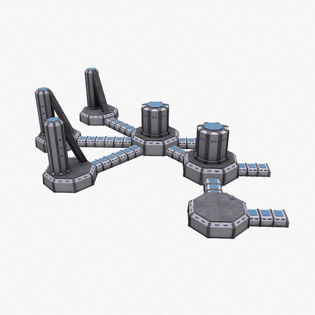 Factory sci-fi 3D model - TurboSquid 1438399