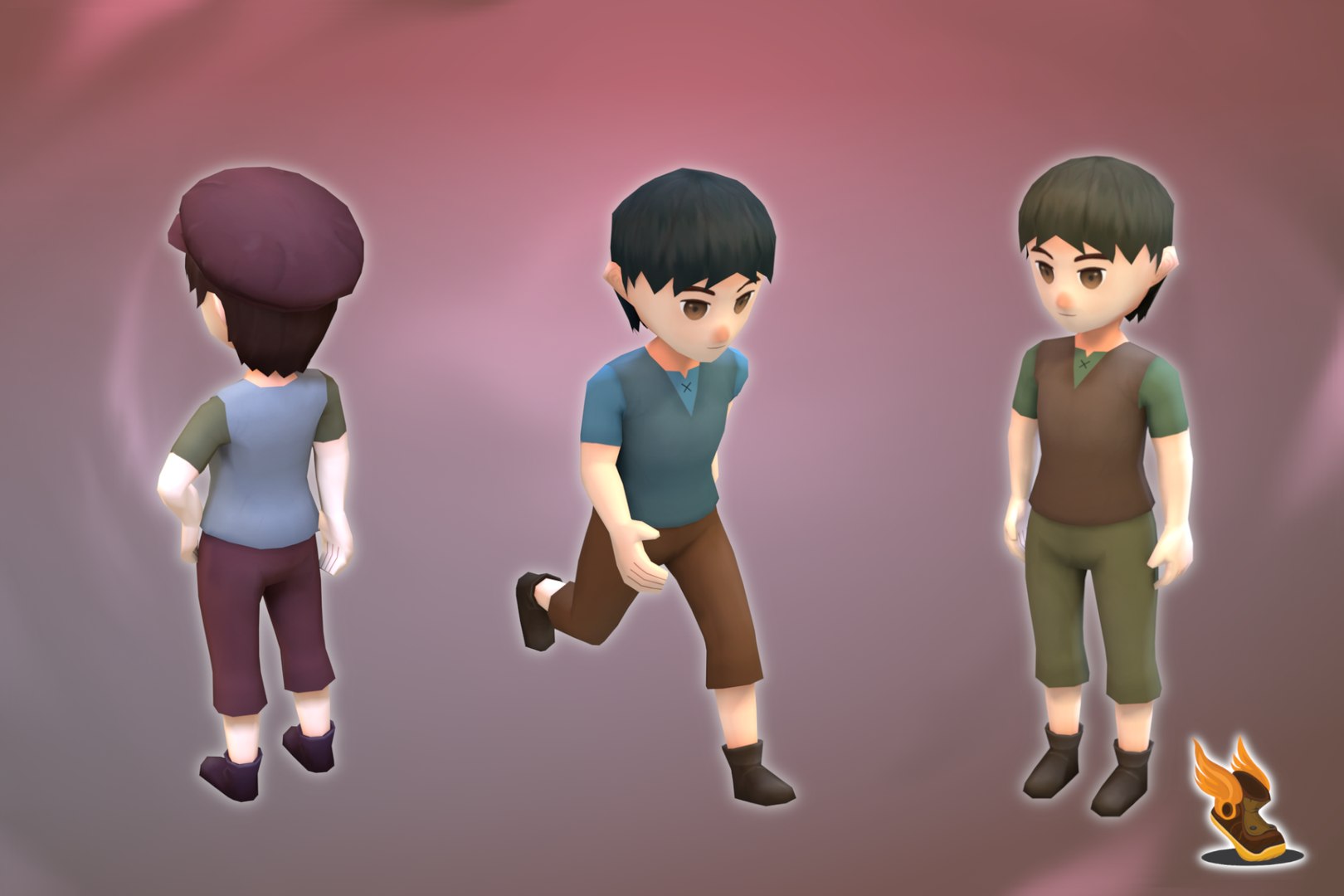 3D Stylized NPC - OldYoung Peasants Pack - TurboSquid 2097679
