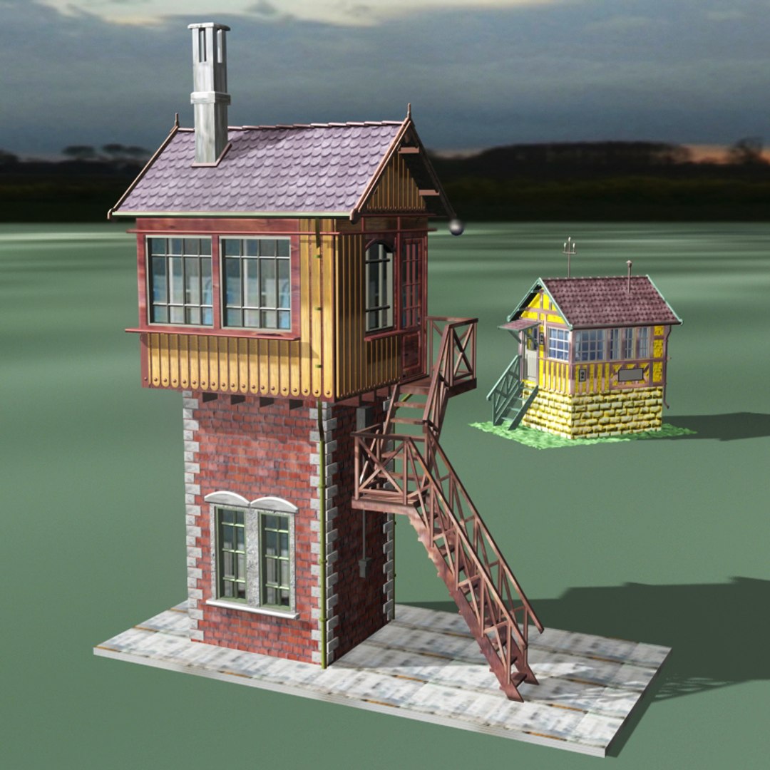 Railroad Signal Box Rail Train Obj