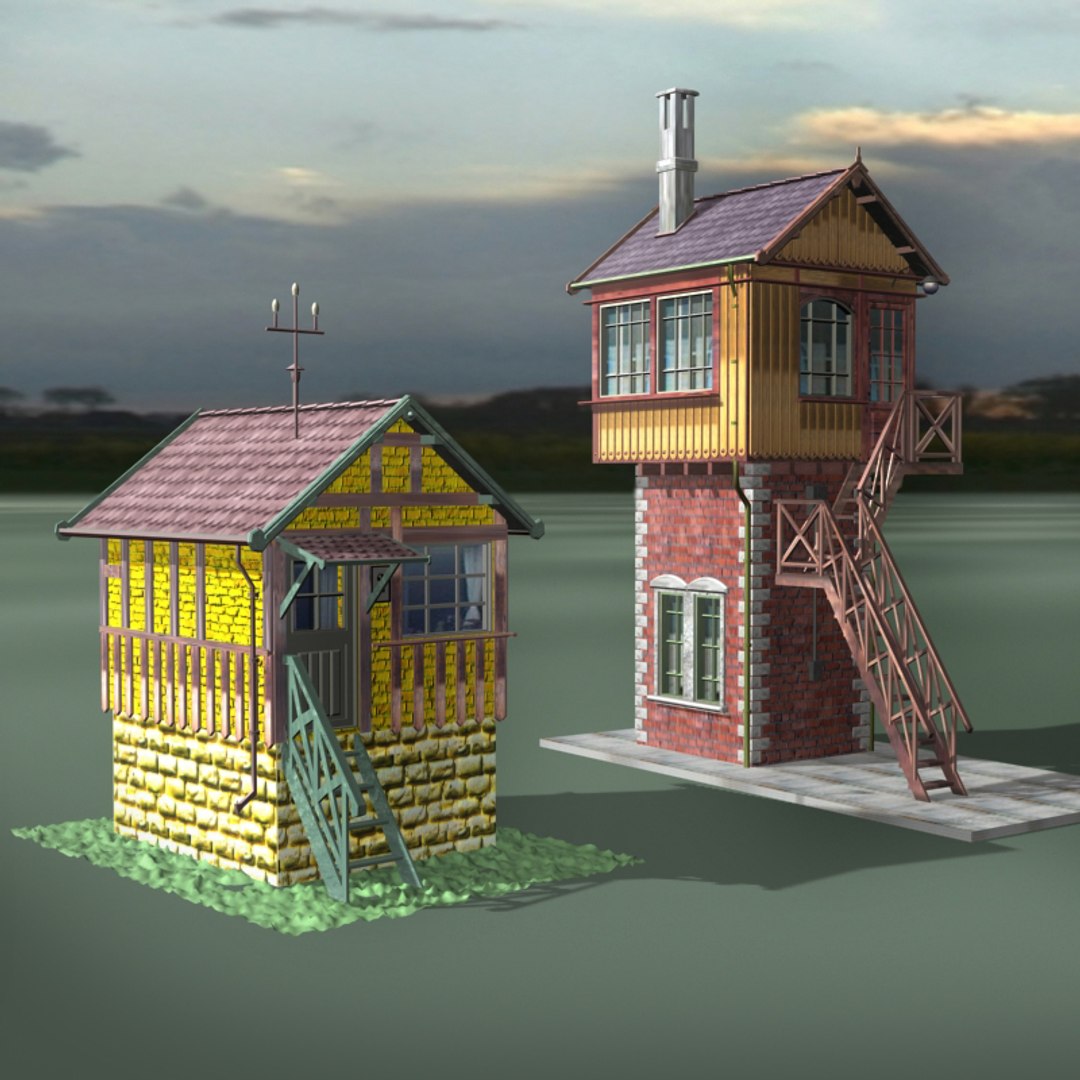 Railroad Signal Box Rail Train Obj